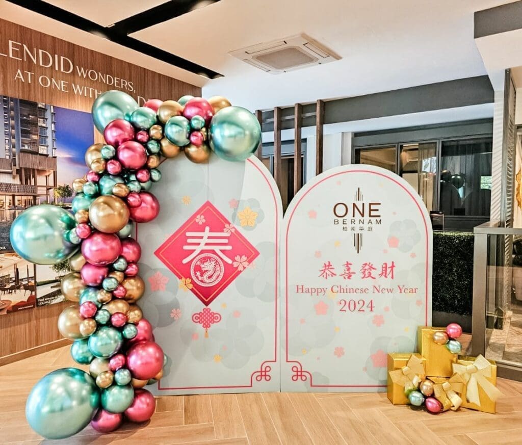 Duo Display Custom Backdrop with Balloon Garland - funlah.com