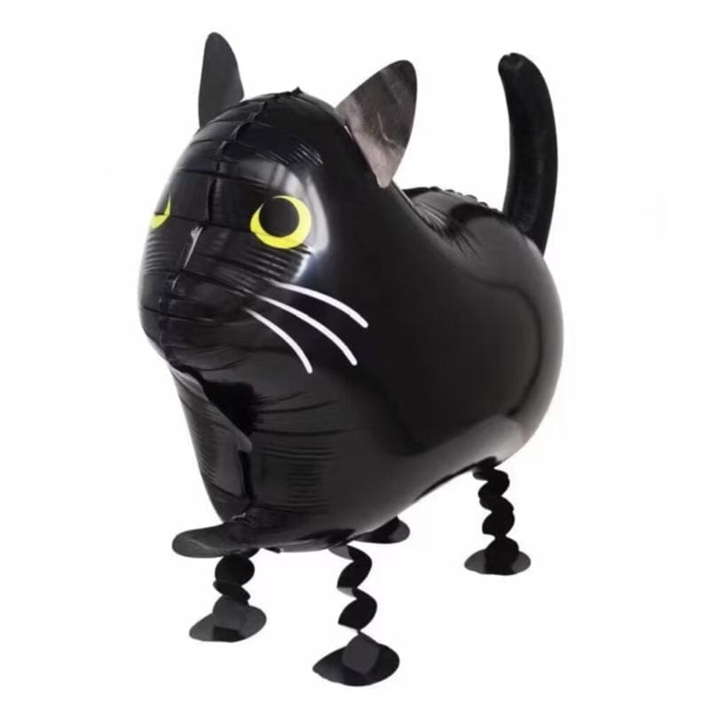 Black Cat Walking Pets Animal Balloon