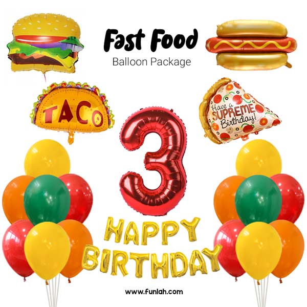 Fast Food Balloon Package - funlah.com