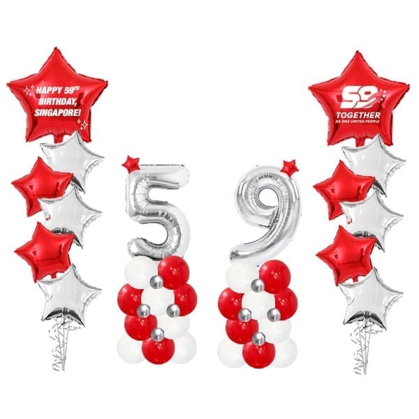 Super Red National Day Balloon Package - funlah.com