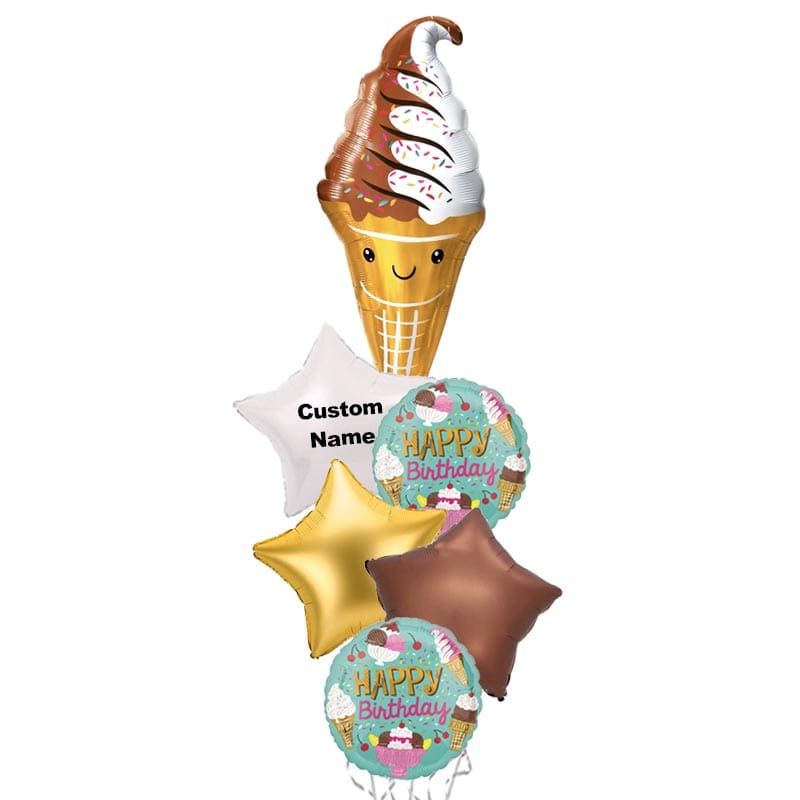 Chocolate Ice Cream Balloon Bouquet